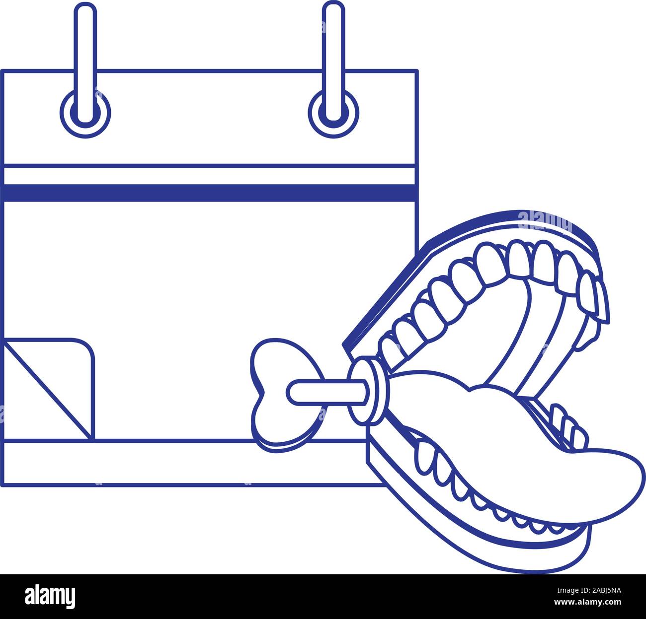 calendar and teeth practical joke icon Stock Vector Image & Art - Alamy