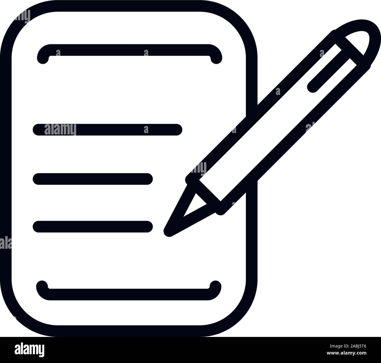 bill tax pen shopping line style vector illustration Stock Vector Image ...