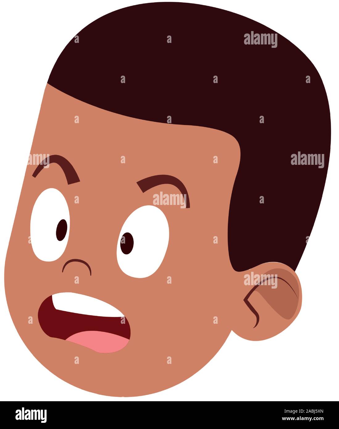 scared man icon, flat design Stock Vector Image & Art - Alamy