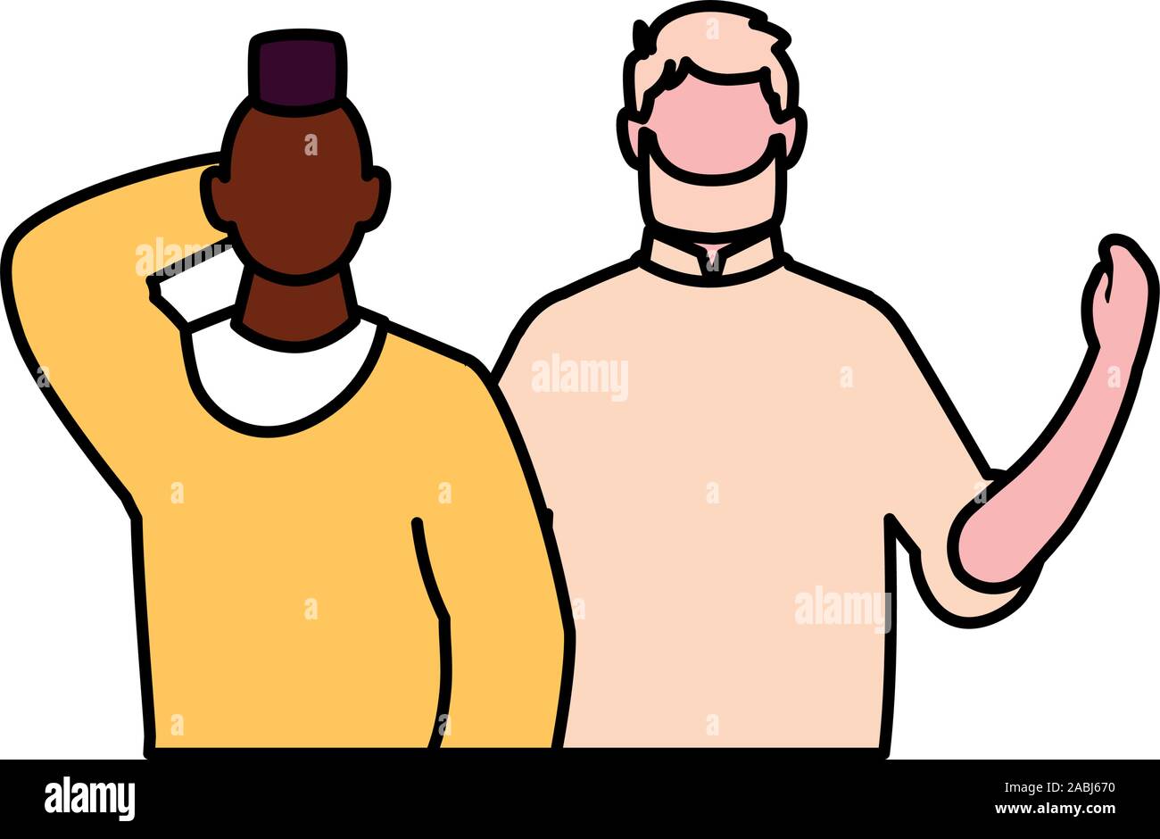 men faceless with different poses on white background vector ...