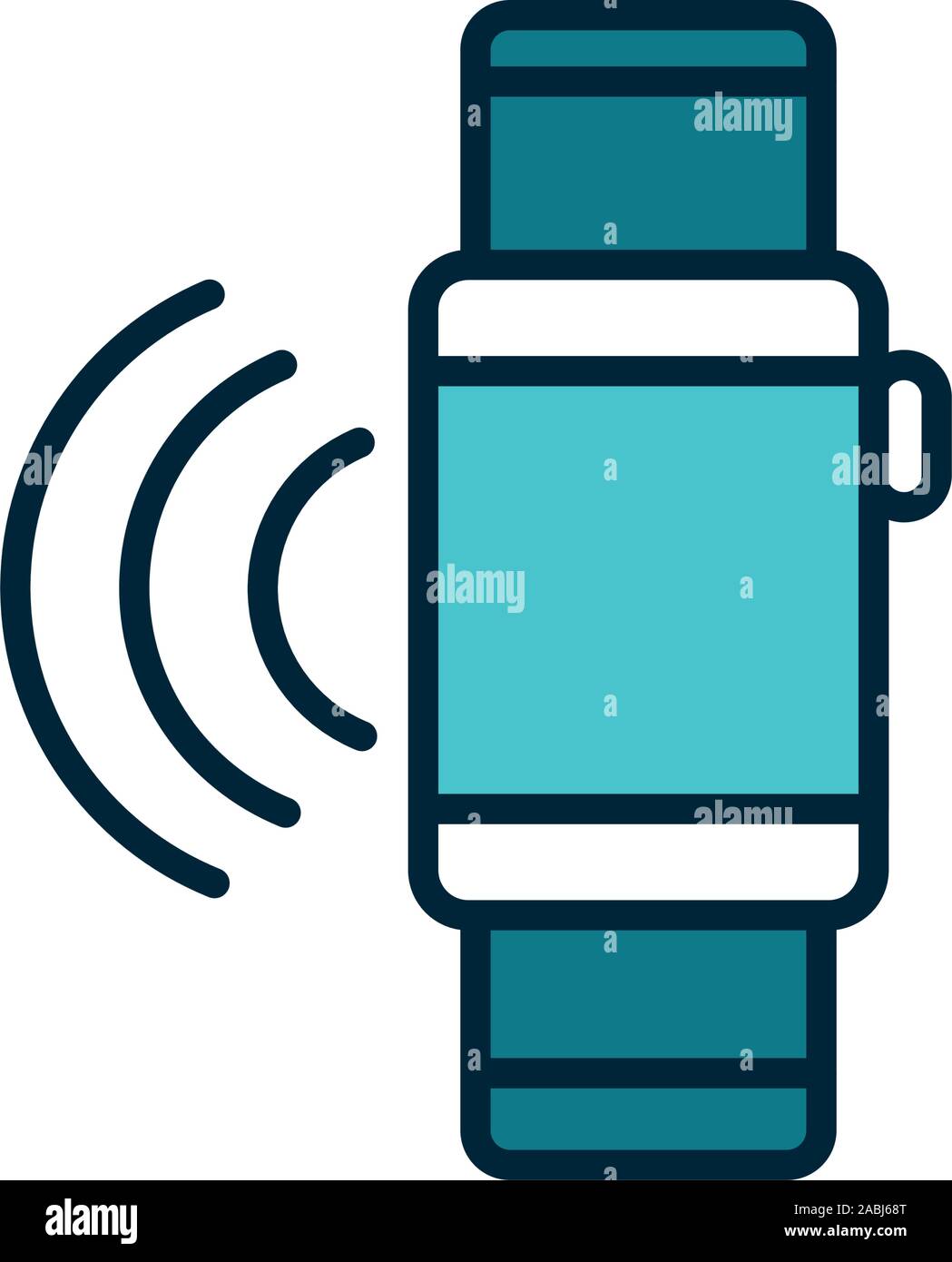 smart watch connection signal internet of things line and fill ...