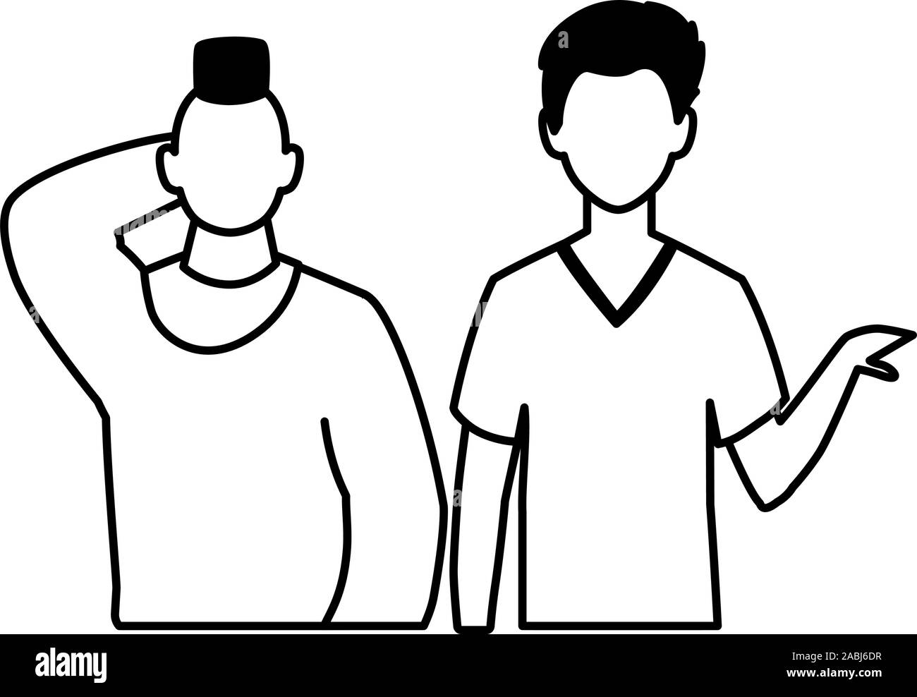 men faceless with different poses on white background vector ...