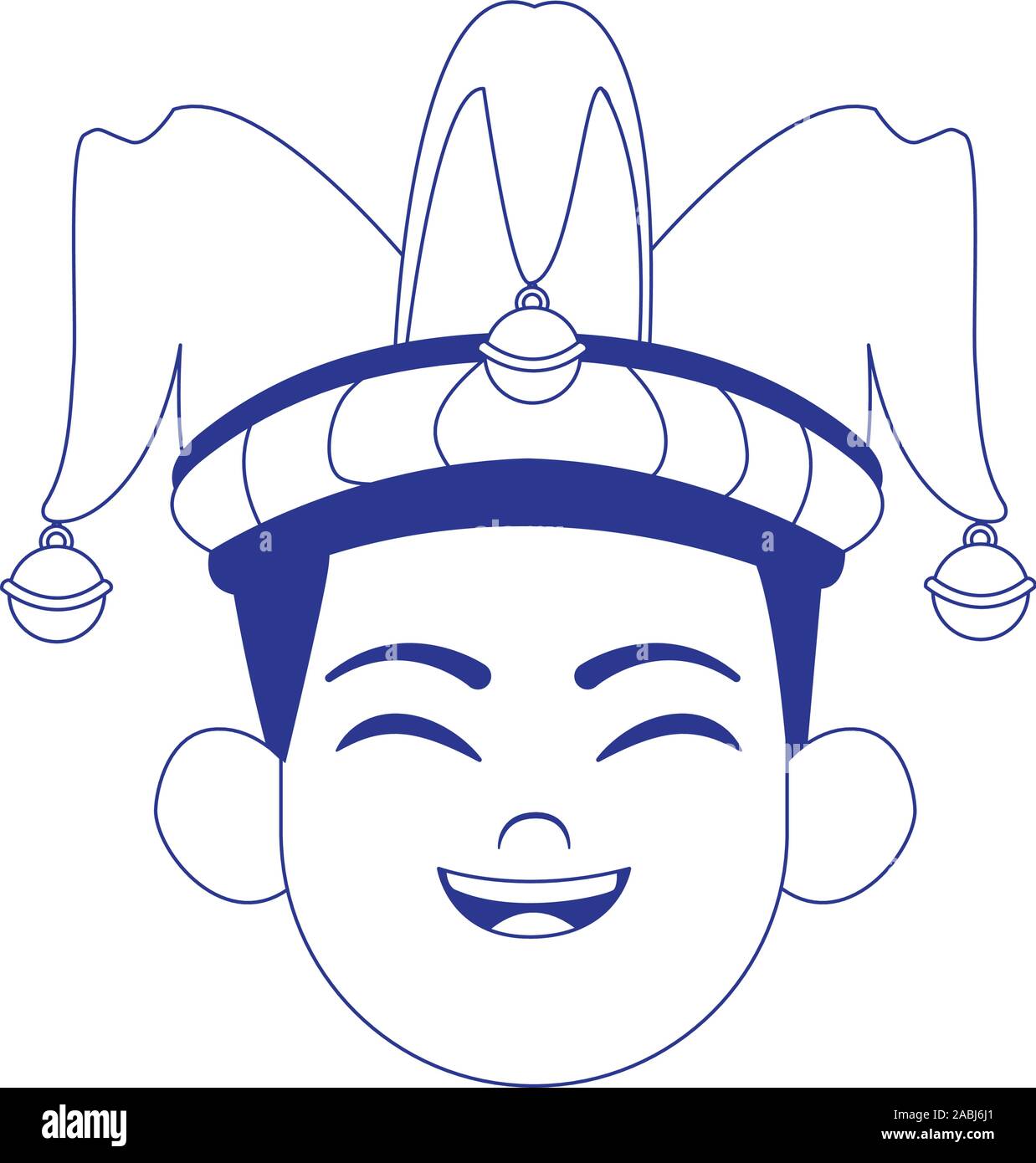 cartoon boy face with jester hat icon Stock Vector Image & Art - Alamy