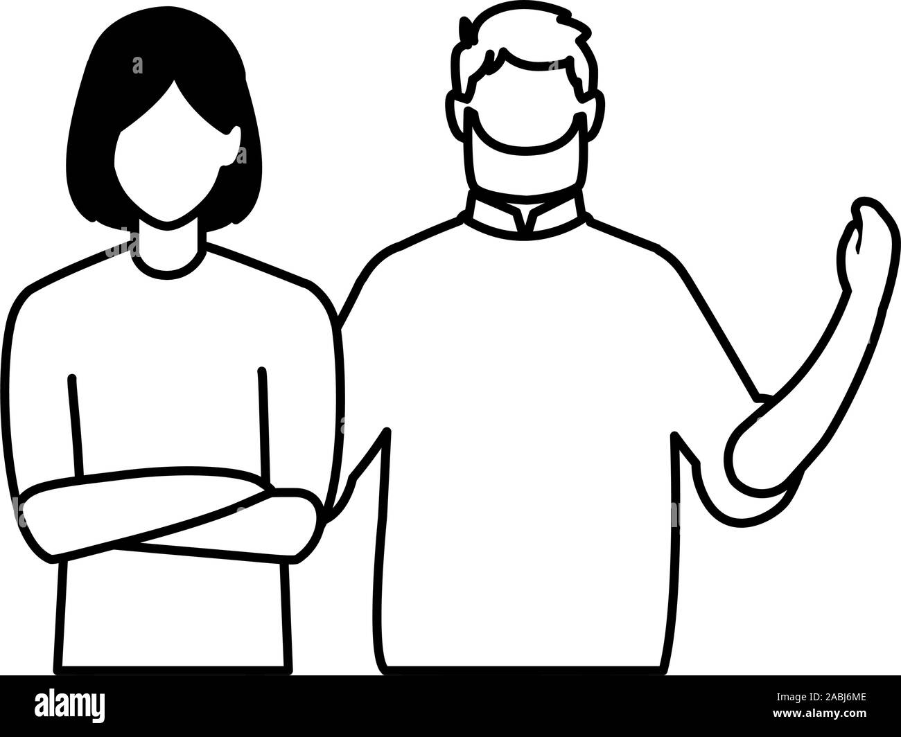 men faceless with different poses on white background vector ...