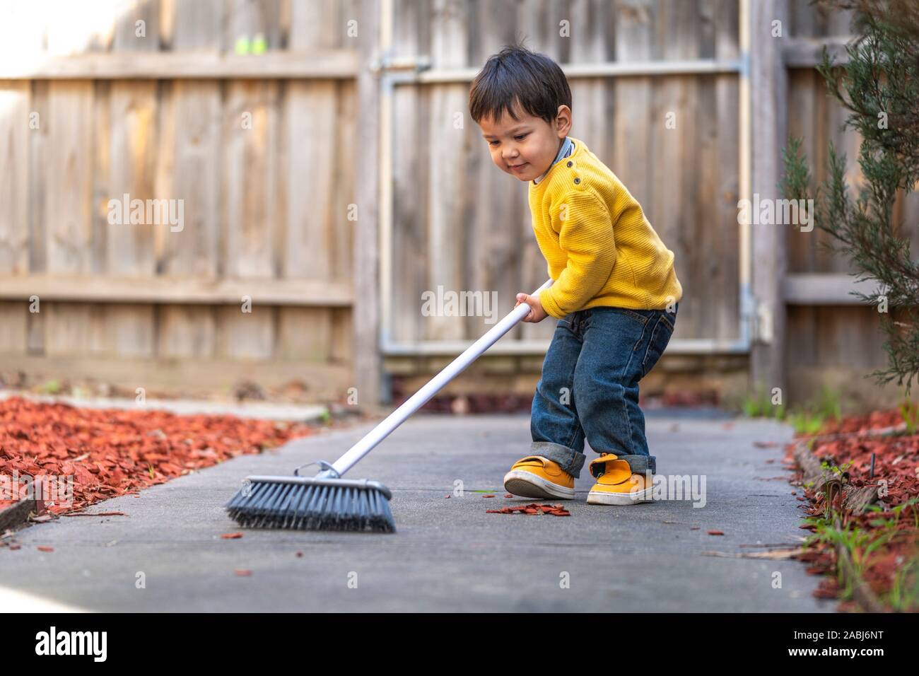 child enjoying job Stock Photo - Alamy