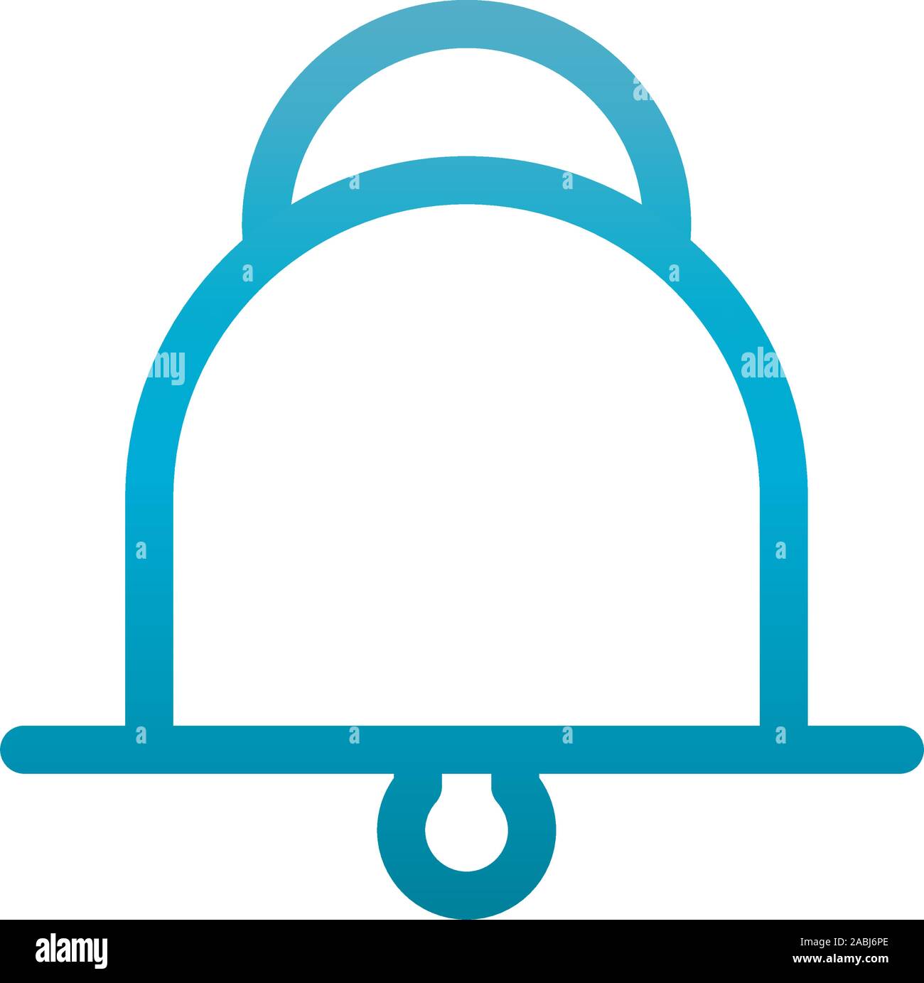 notification icon user interface blue gradient vector illustration ...