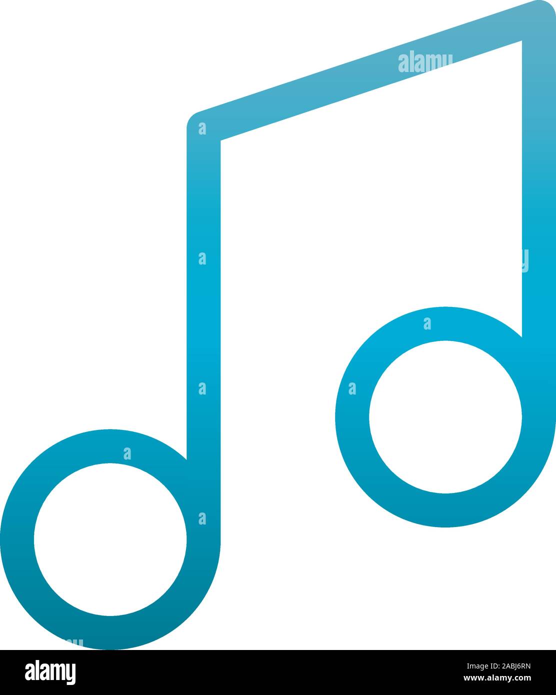 music note user interface blue gradient vector illustration Stock ...