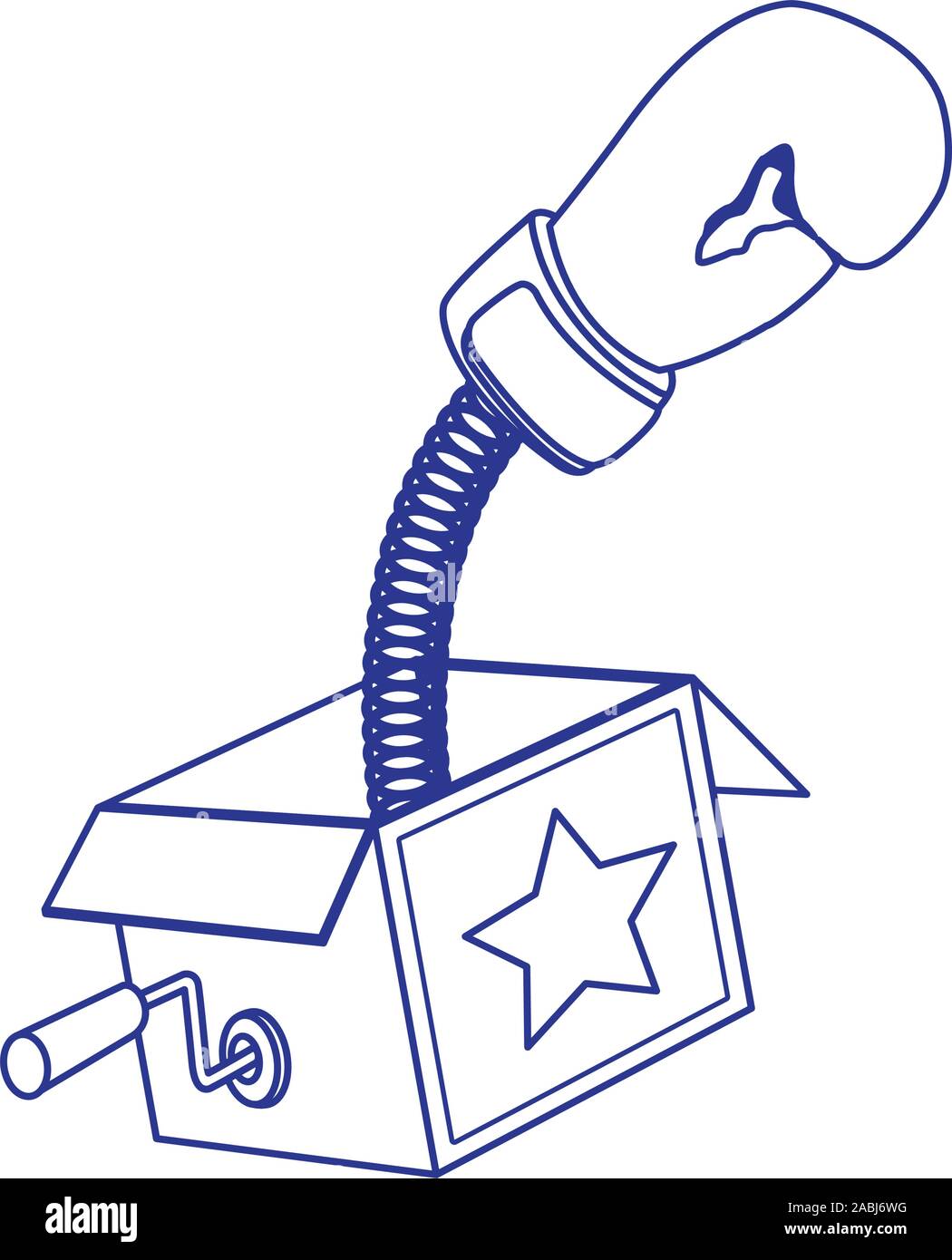 joke box with boxing glove icon Stock Vector Image & Art - Alamy