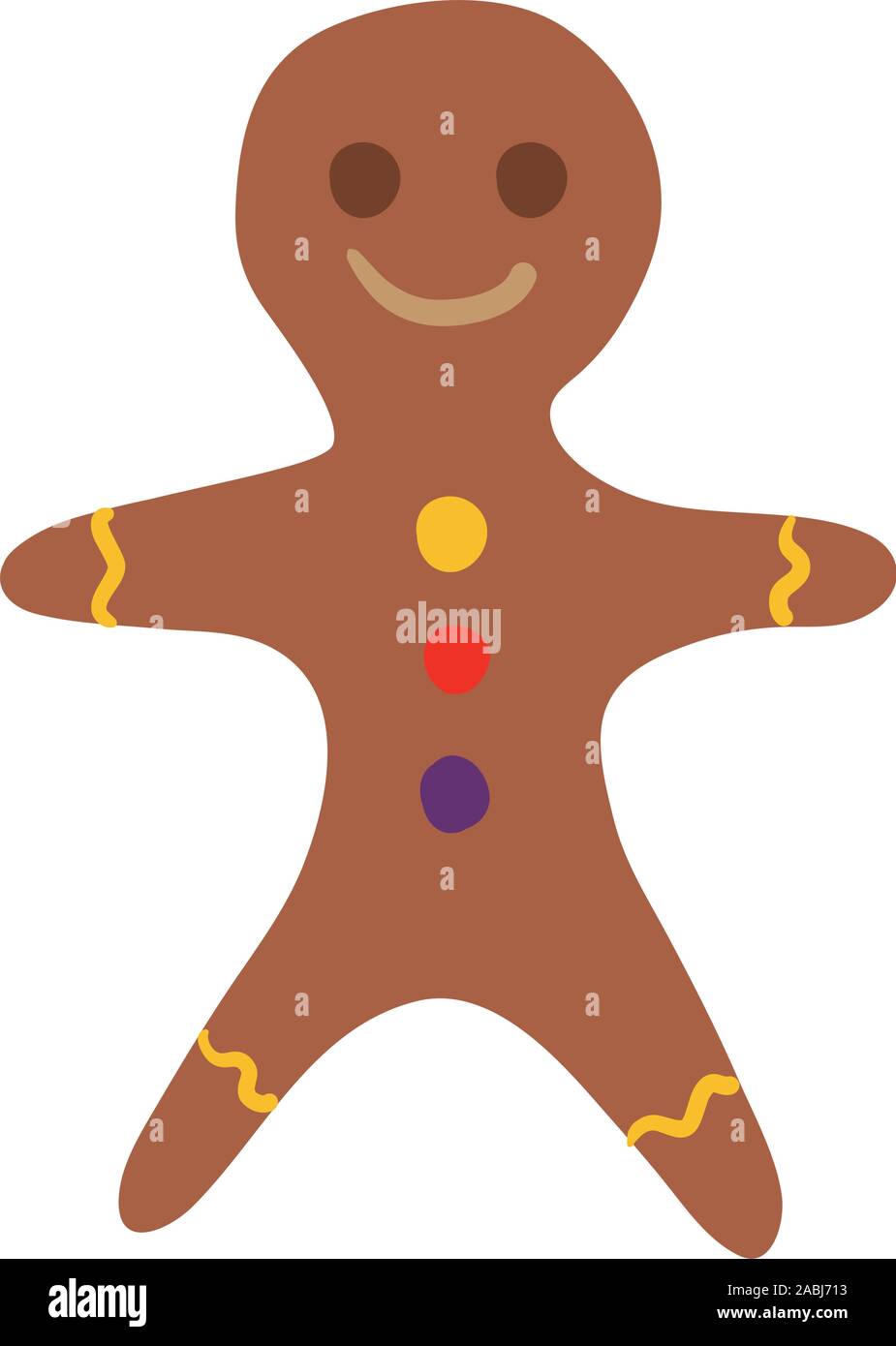 Merry christmas gingerbread doll vector design Stock Vector Image & Art ...