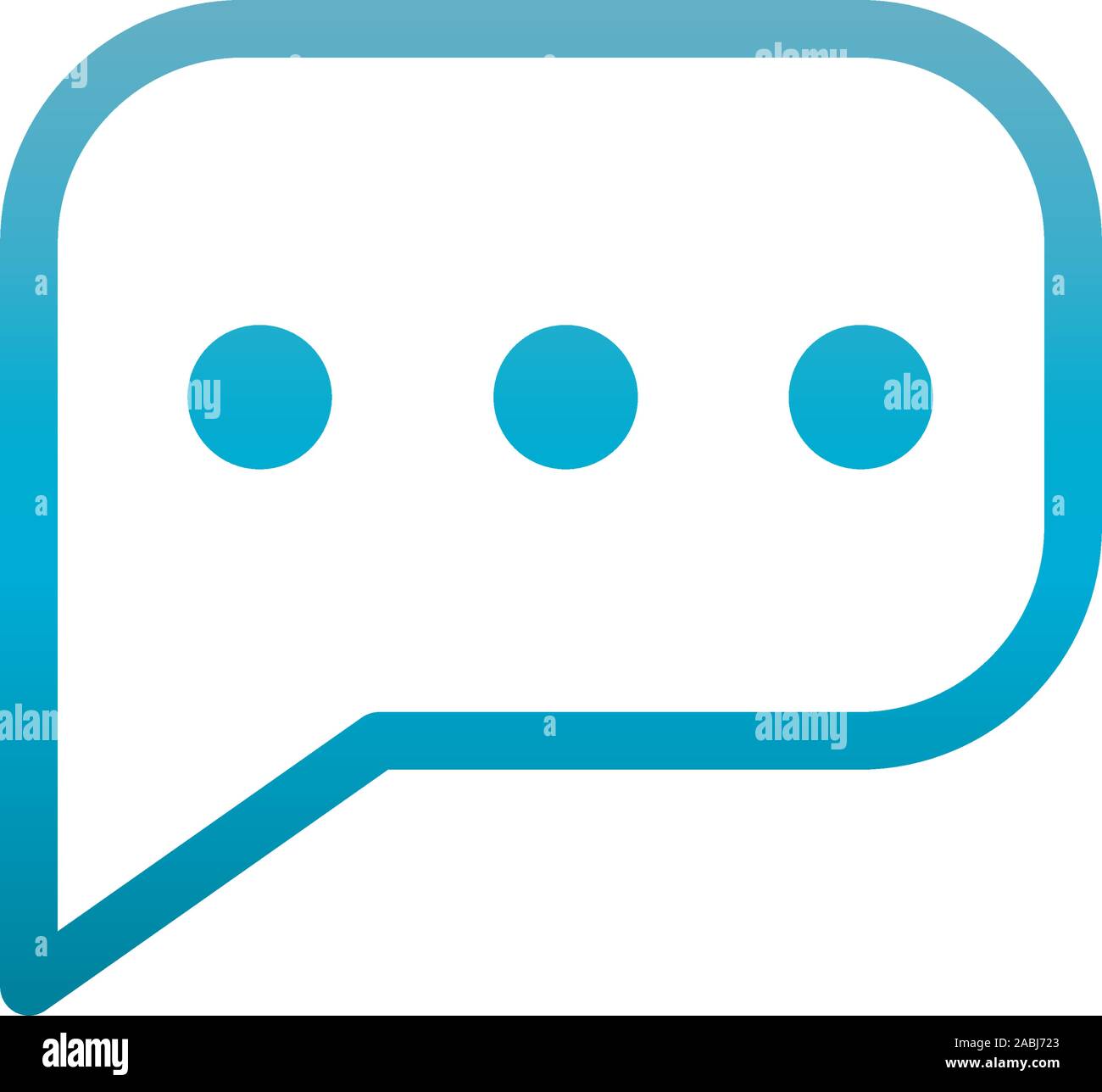 chat bubble sms user interface blue gradient vector illustration Stock ...