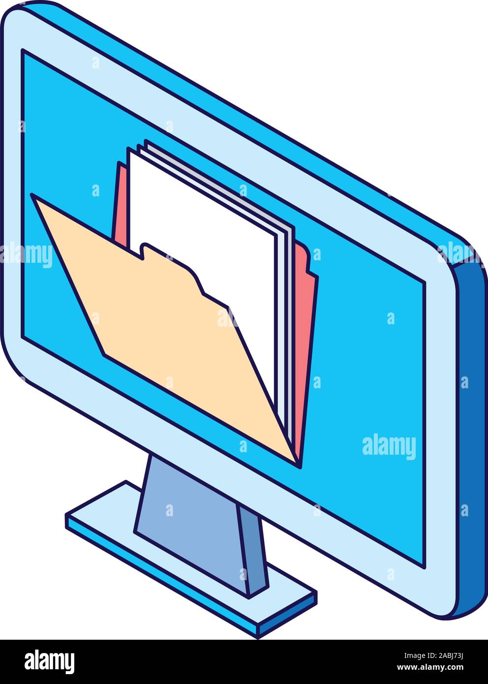 Folder icon on desktop Stock Vector Images - Alamy