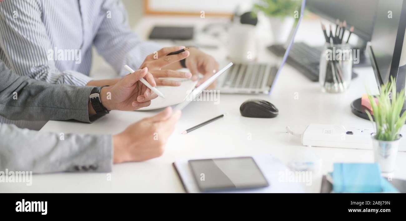 Developer team working laptop computer hi-res stock photography and ...