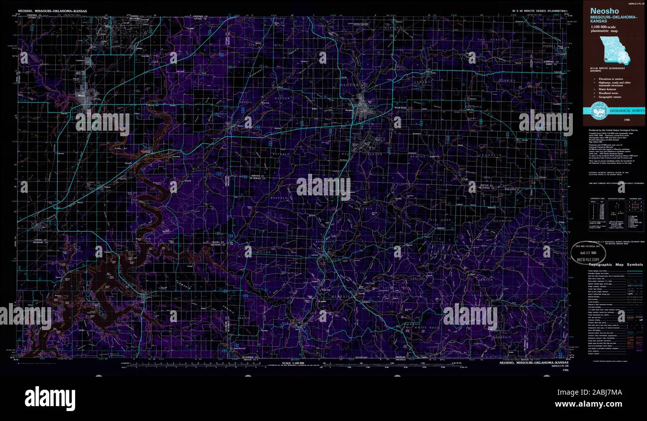 Map of neosho hi-res stock photography and images - Alamy