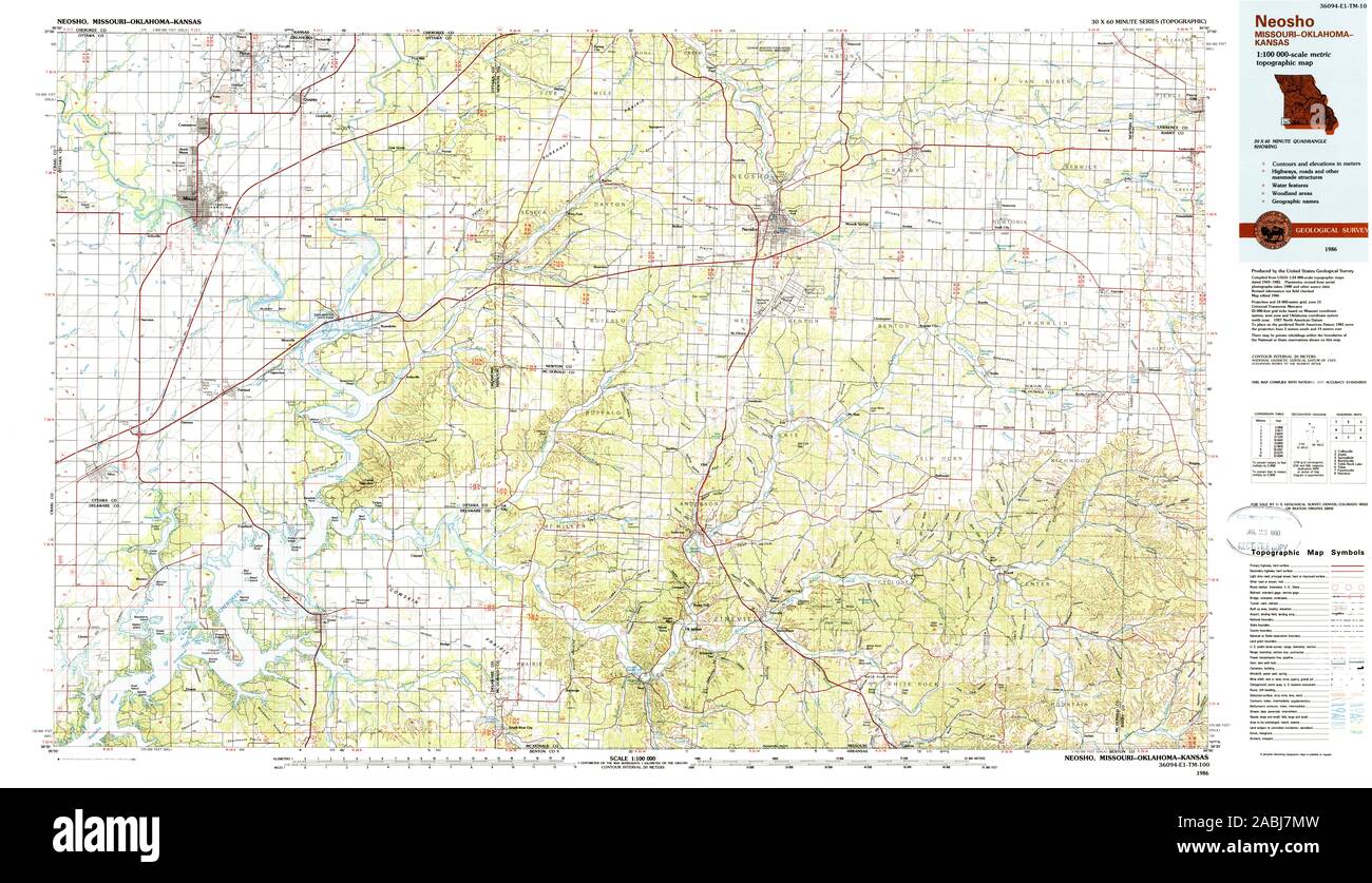 Map of neosho hi-res stock photography and images - Alamy