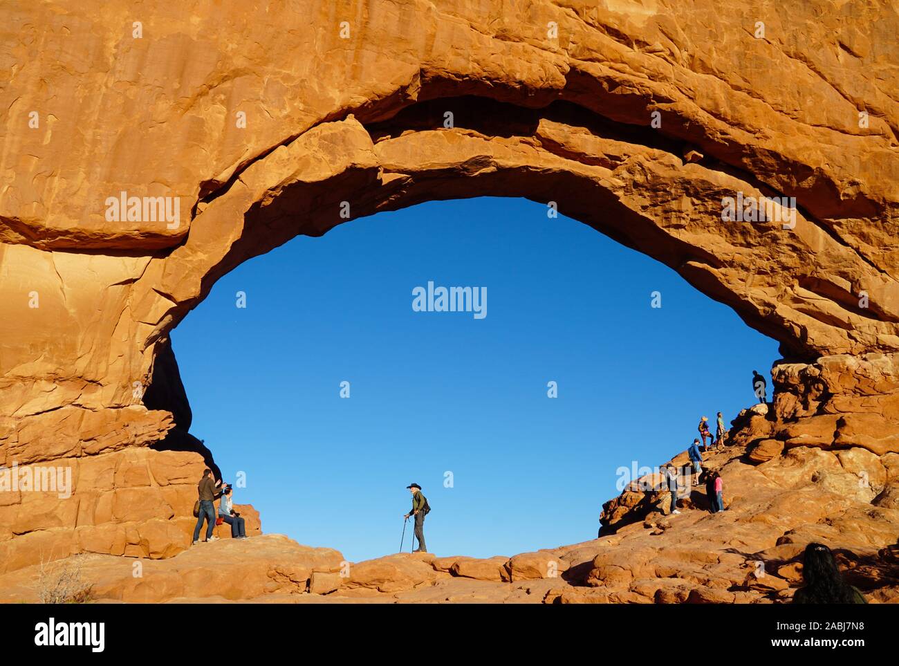 North Arch in Arches National park creates the perfect natural window ...