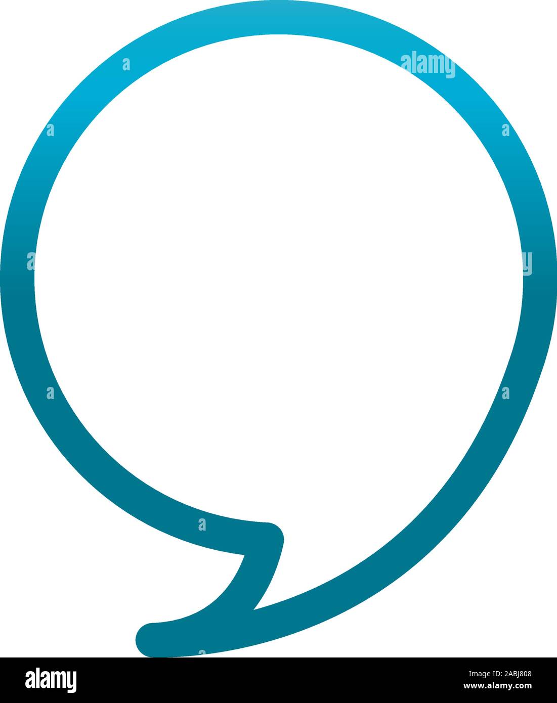 talk bubble user interface blue gradient vector illustration Stock ...