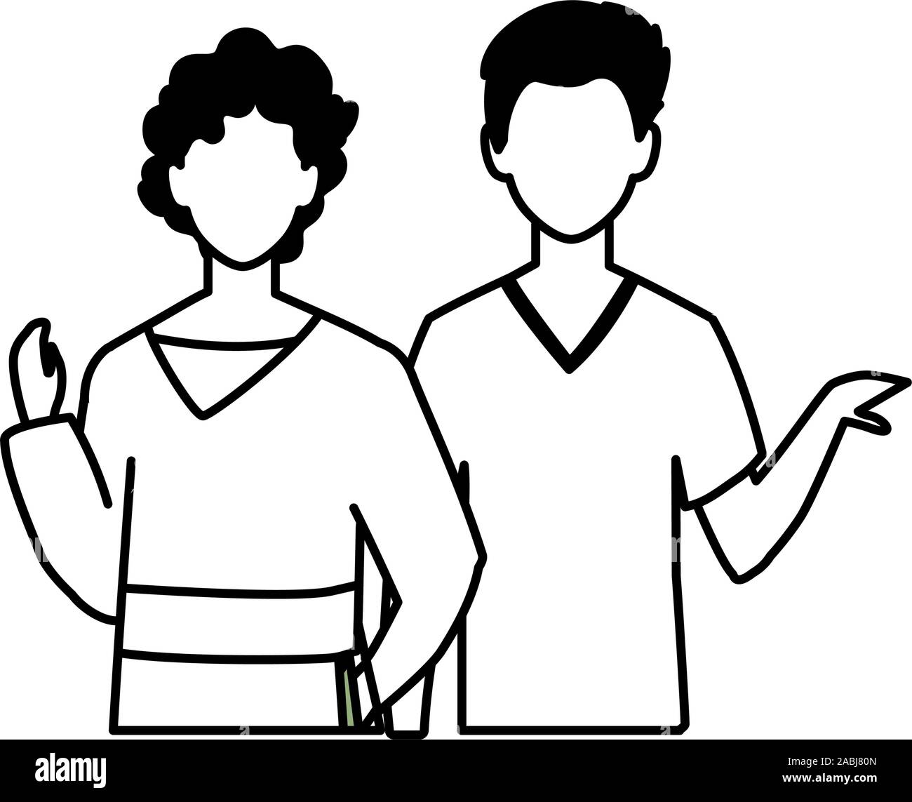 men faceless with different poses on white background vector ...