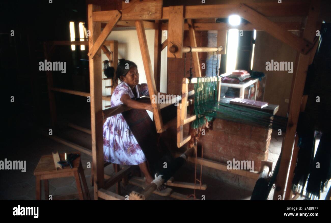 This indigenous Chorti Maya woman makes her living from weaving cloth ...