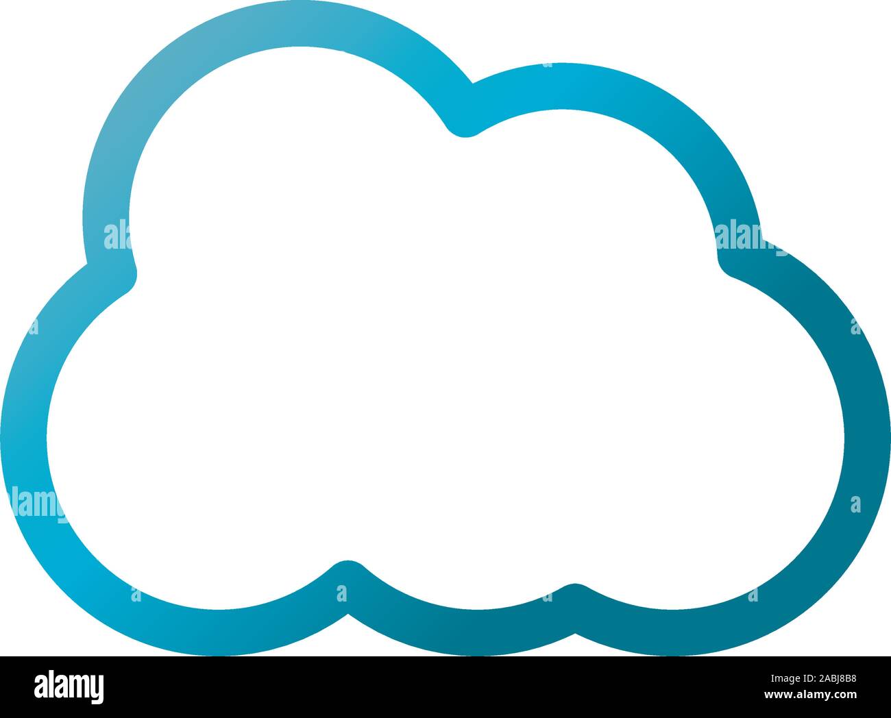 cloud computing user interface blue gradient vector illustration Stock ...