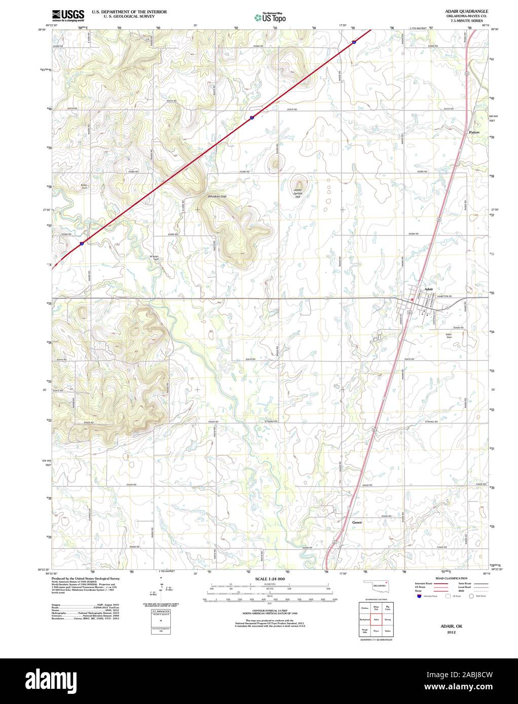 Map of adair hi-res stock photography and images - Alamy