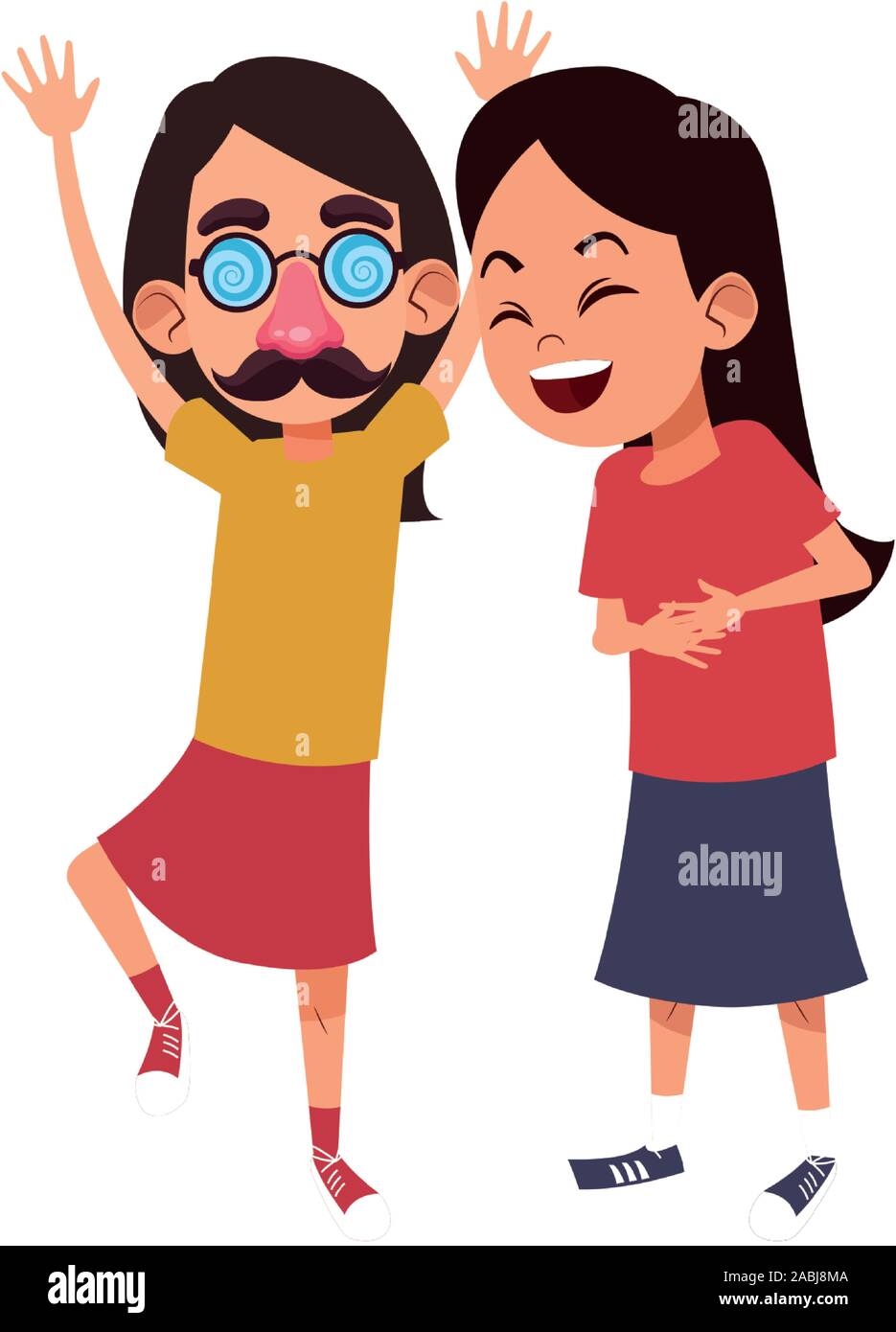 Crazy girls Stock Vector Images - Alamy