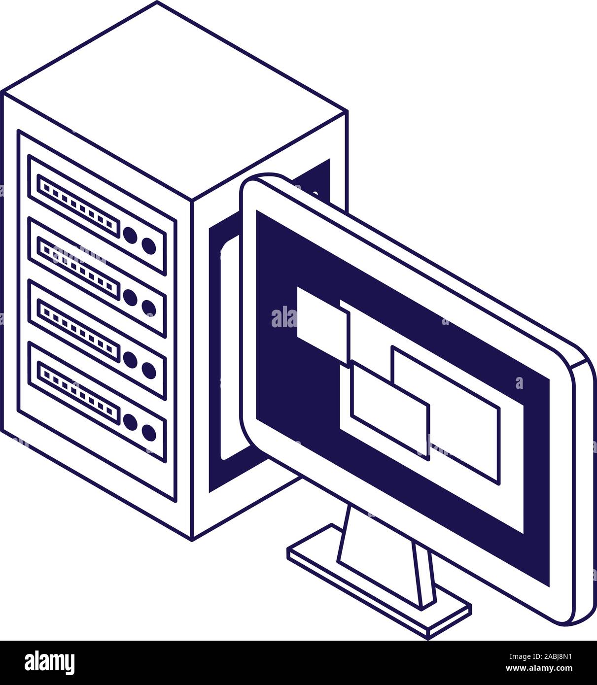 computer and data server center icon Stock Vector Image & Art - Alamy