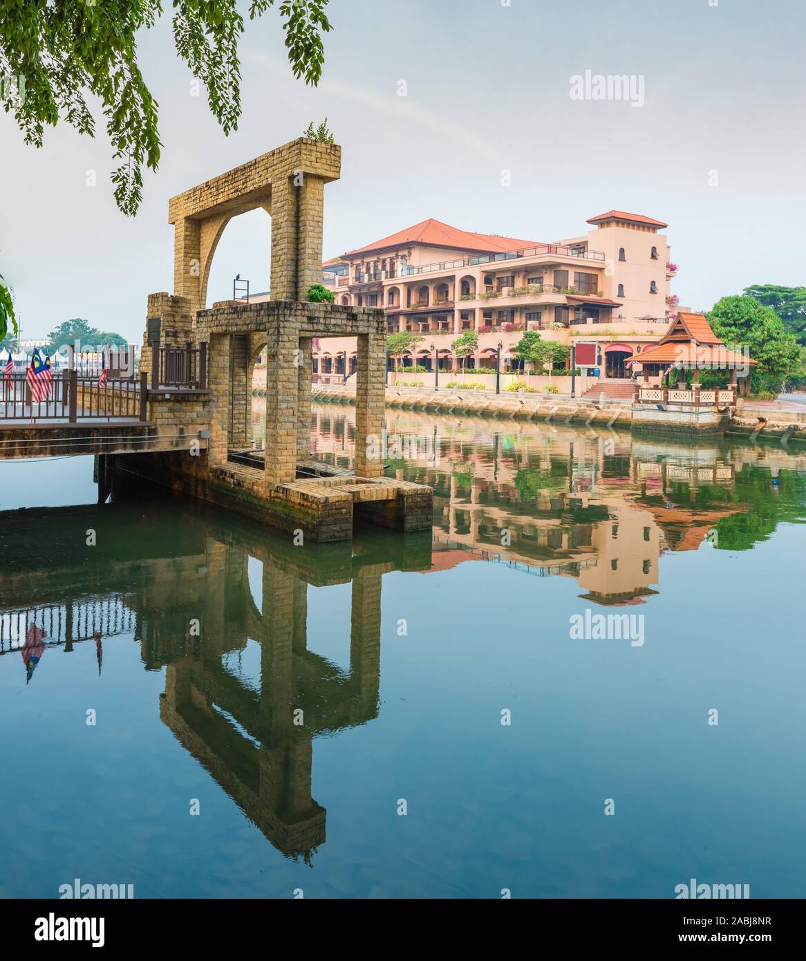 Melaka Sultanate Watermill stands in Melaka City, Malaysia Stock Photo ...