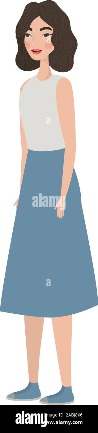 Cute woman cartoon drawing vector design Stock Vector Image & Art - Alamy