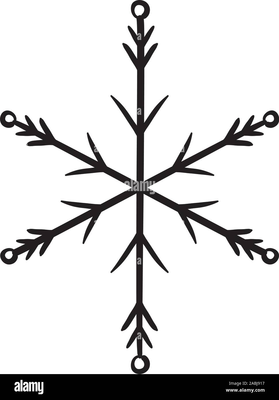 Merry christmas snowflake vector design Stock Vector Image & Art - Alamy