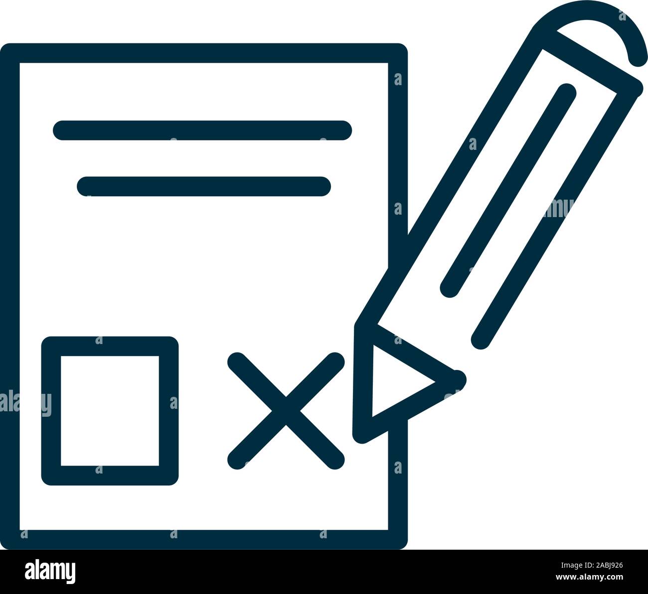vote election check mark pencil peace and human rights line vector ...