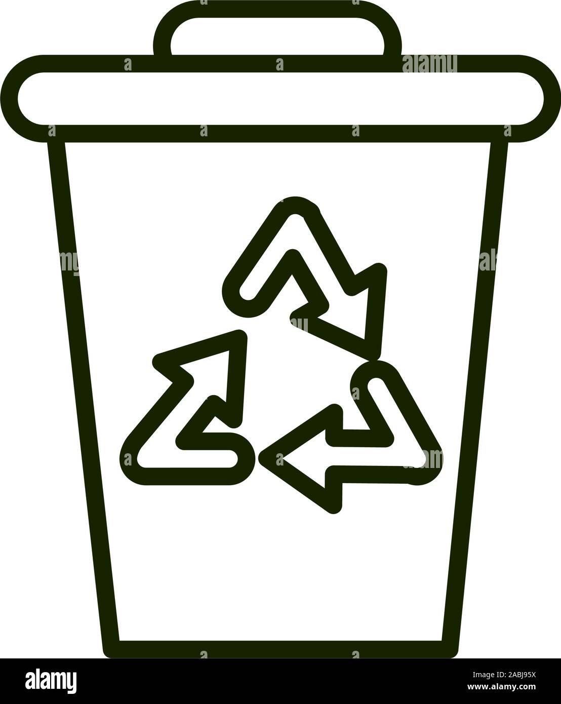 bin waste recycle environment ecology line and fill vector illustration ...