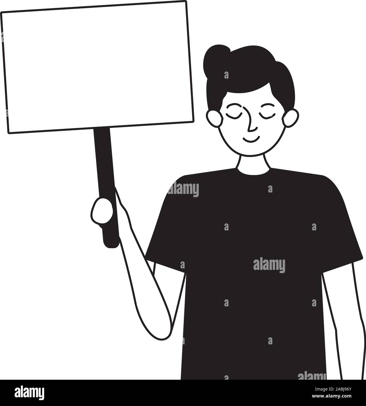 Man protesting for human rights vector design Stock Vector Image & Art ...