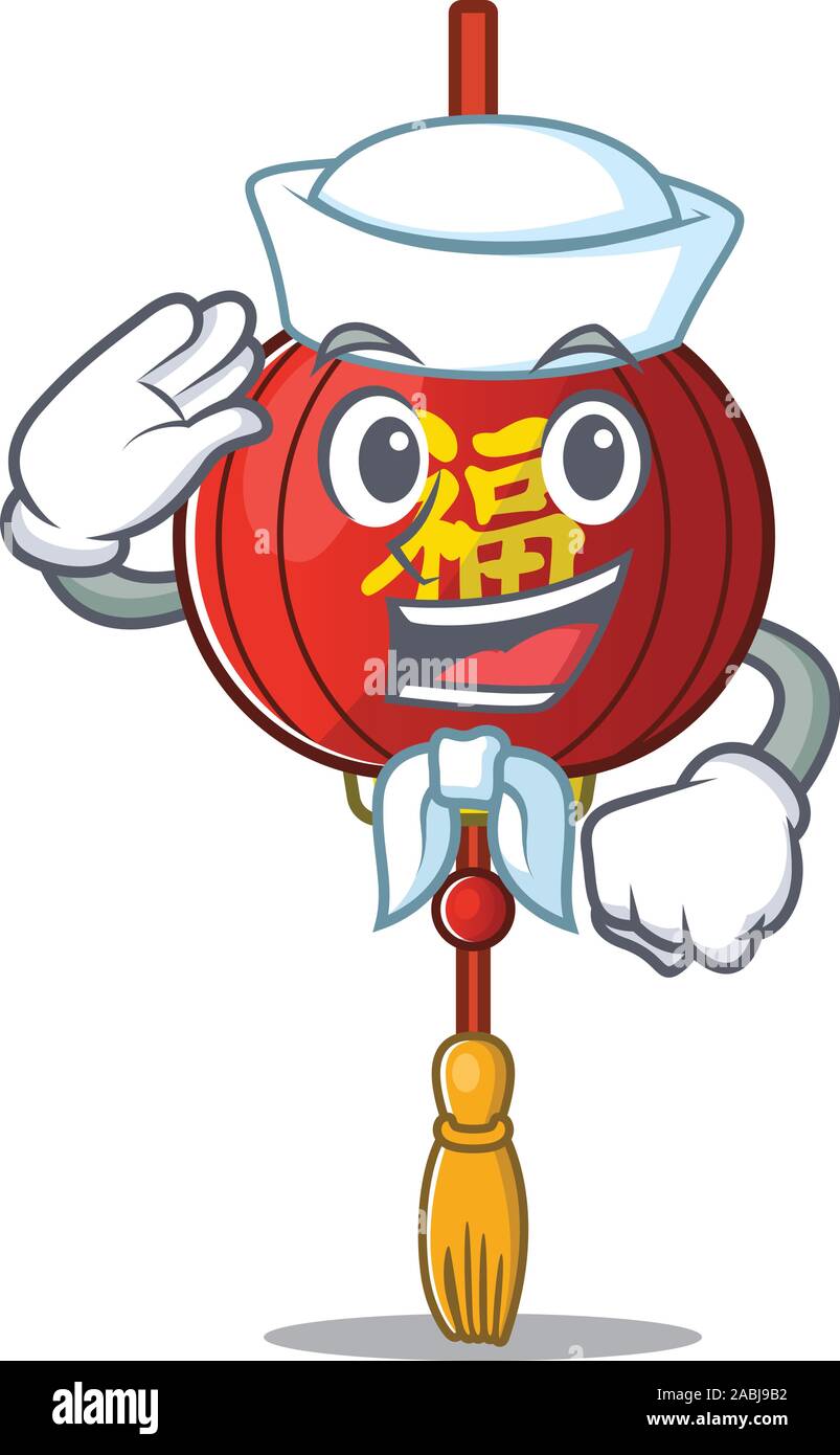 Mascot of Cute asian lantern Sailor cartoon character Stock Vector ...