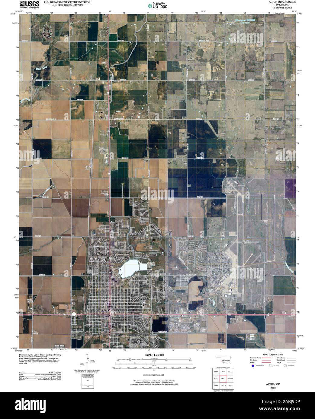 Altus oklahoma map Cut Out Stock Images & Pictures - Alamy