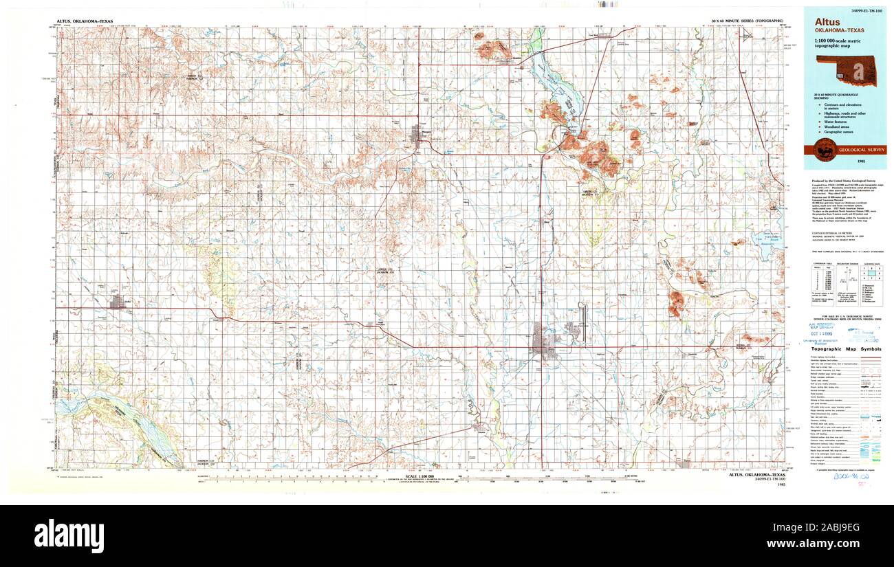 Map of altus hi-res stock photography and images - Alamy