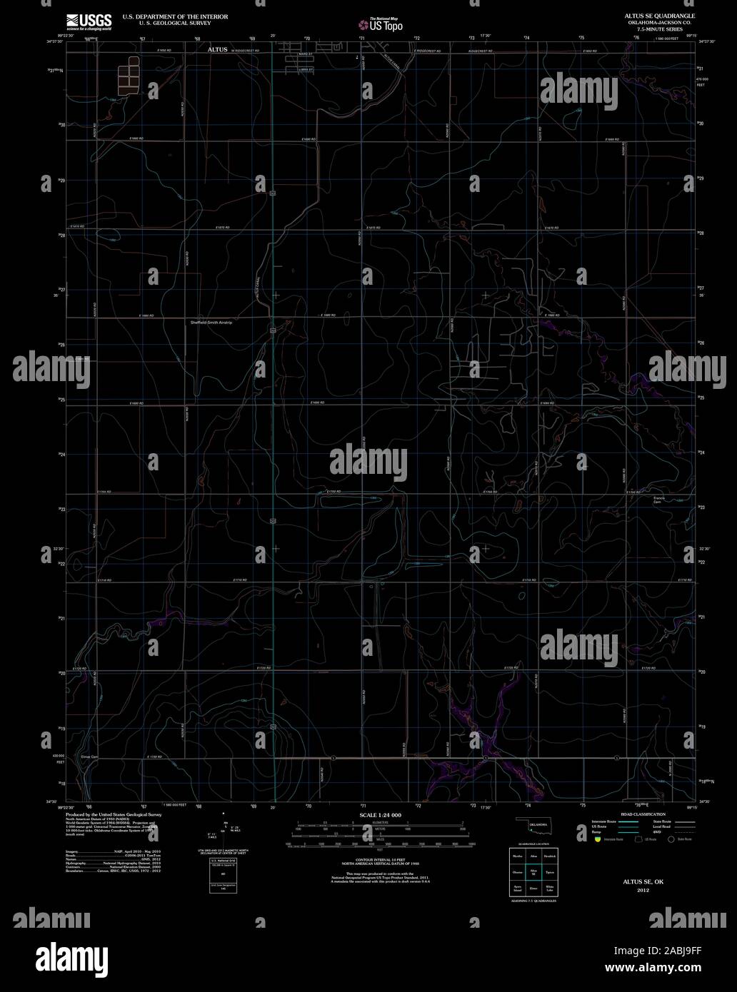 Map of altus oklahoma hi-res stock photography and images - Alamy