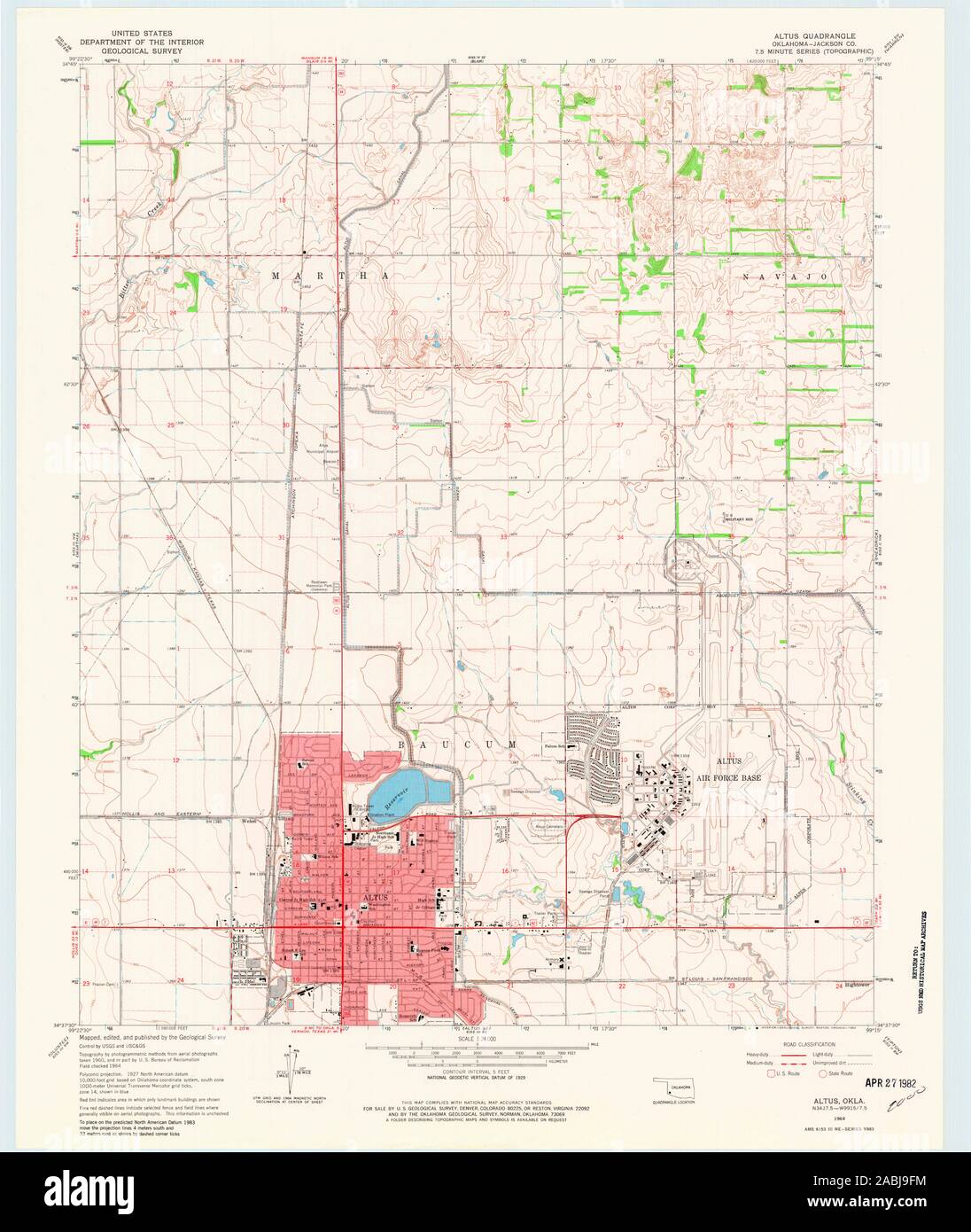 Map of altus hi-res stock photography and images - Alamy