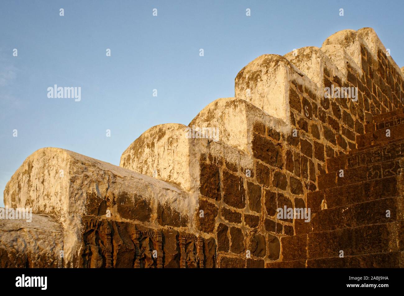 Strong wall of fort Stock Photo - Alamy