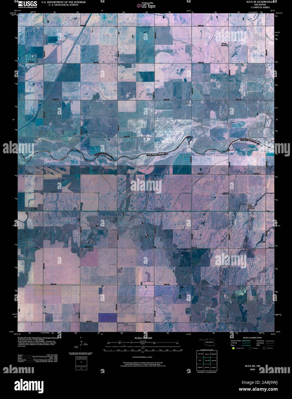 Map of alva hi-res stock photography and images - Alamy