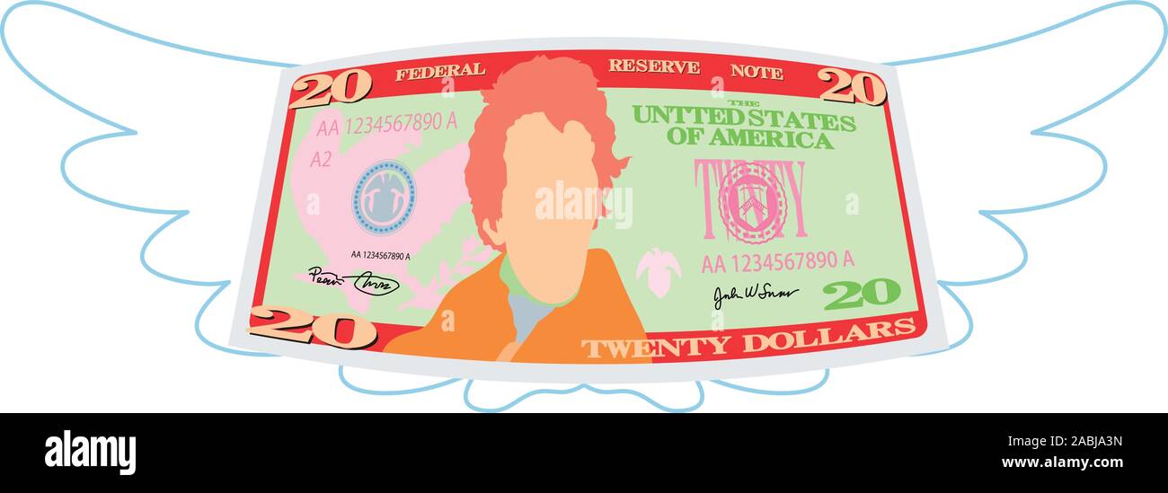 20 dollar note Stock Vector Images - Alamy