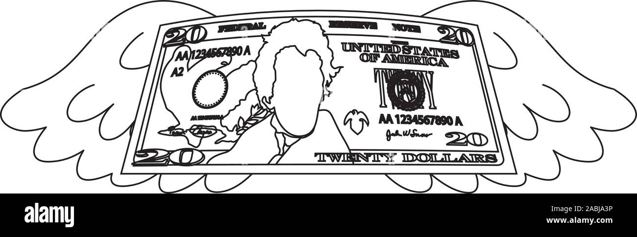 20 dollar note Stock Vector Images - Alamy