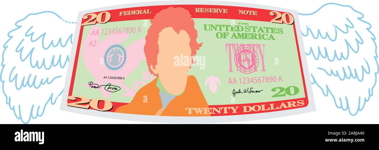 20 dollar note Stock Vector Images - Alamy