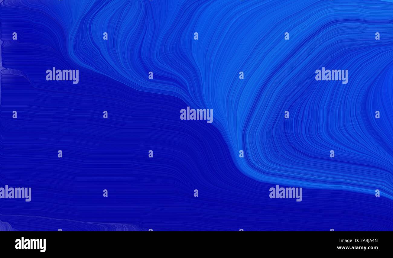 smooth swirl waves background design with medium blue, strong blue and ...