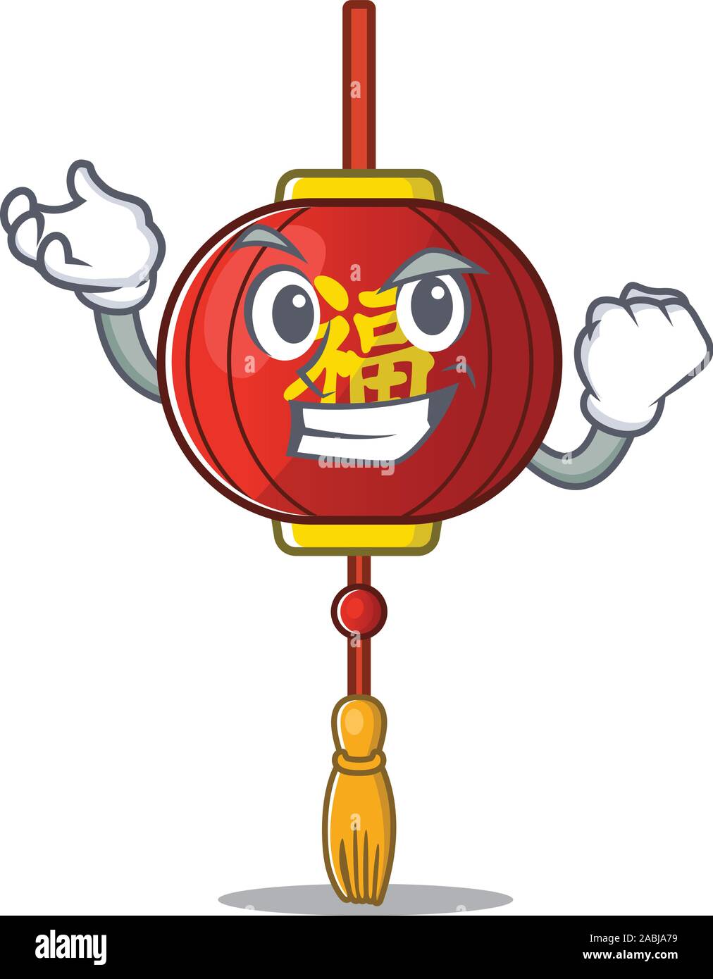 Happy confident Successful asian lantern cartoon character style Stock ...