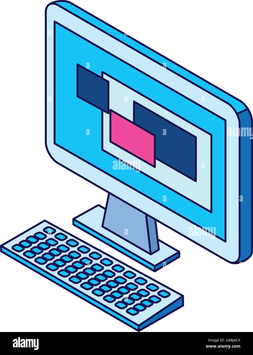 computer icon over white background Stock Vector Image & Art - Alamy