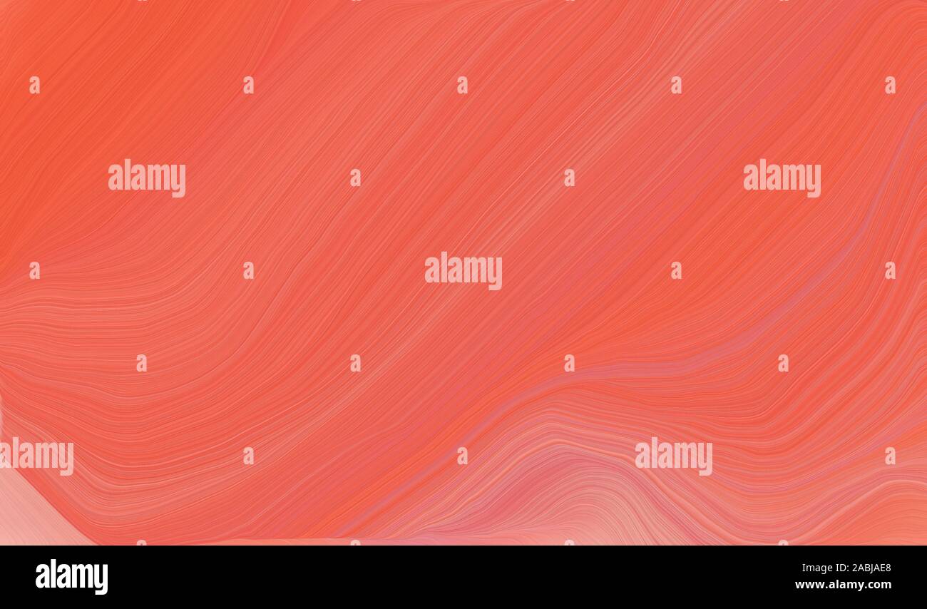 contemporary waves design with tomato, dark salmon and salmon color ...