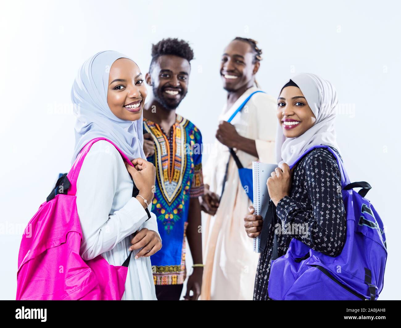 Muslim girls african standing hi-res stock photography and images - Alamy