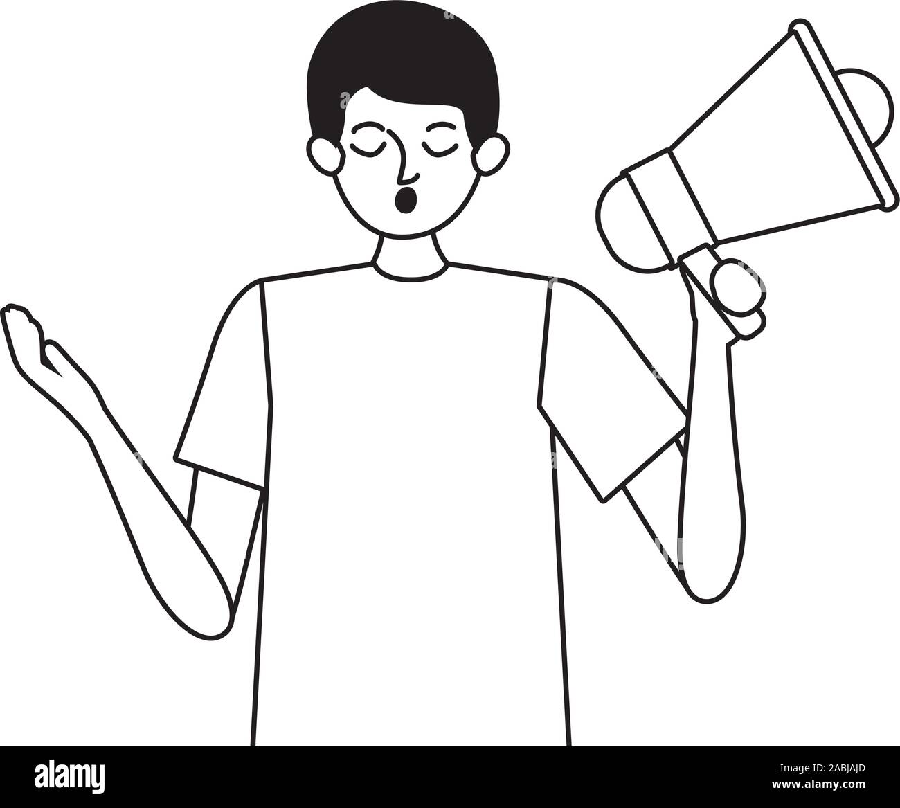 Man protesting for human rights vector design Stock Vector Image & Art ...