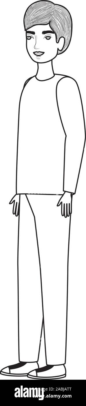 Cute man cartoon drawing vector design Stock Vector Image & Art - Alamy