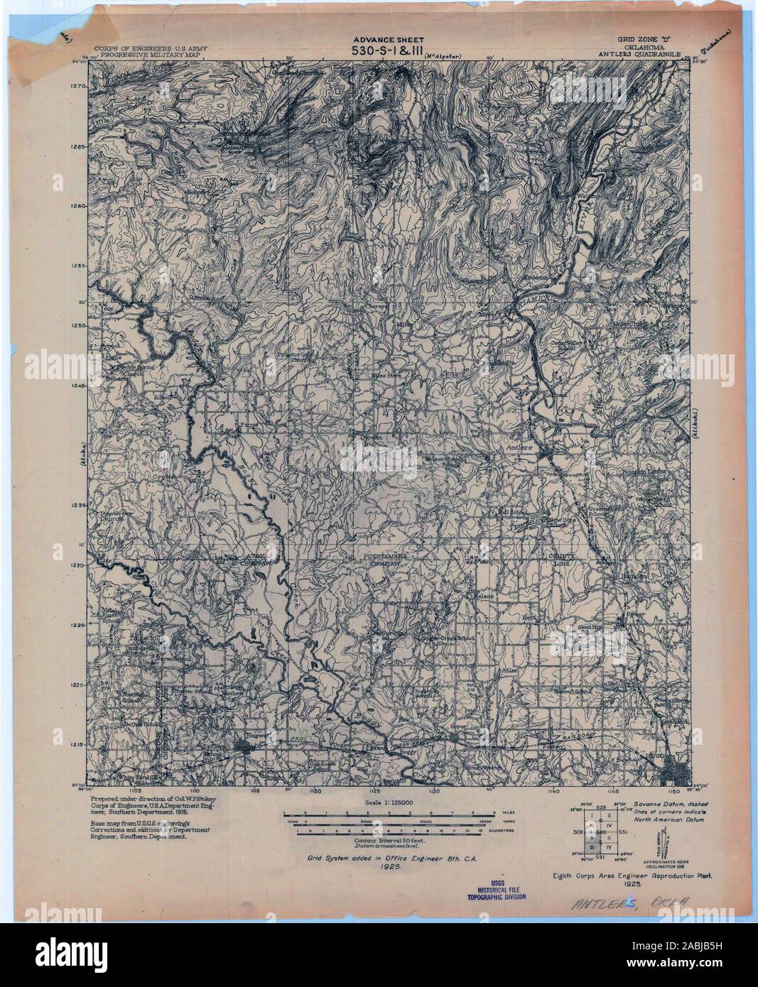 Map of antlers oklahoma hi-res stock photography and images - Alamy